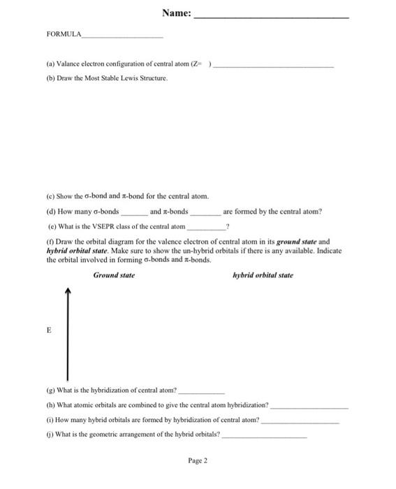Solved Hybridization Exercise See the example below and | Chegg.com