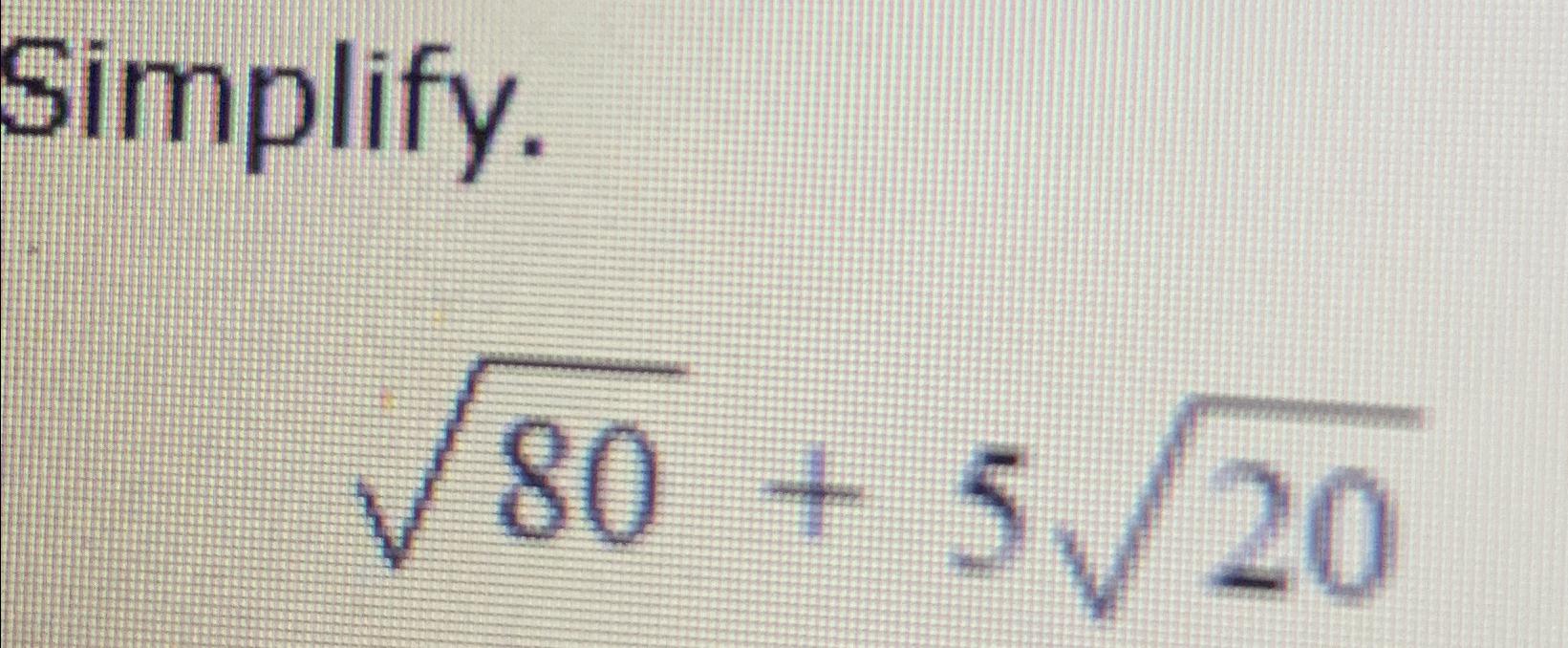 Solved Simplify.802+5202 | Chegg.com