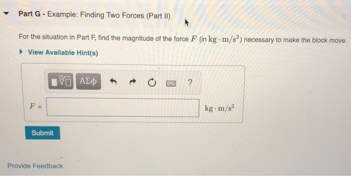 Solved Part F-Example: Finding Two Forces (Part 1) Two | Chegg.com