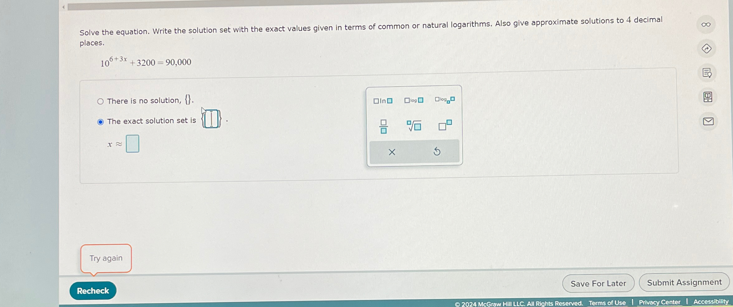 Solved Solve the equation. Write the solution set with the | Chegg.com Solved Solve the equation. Write the solution set with the | Chegg.com