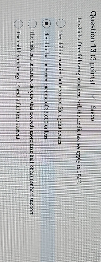 Solved Question 13 (3 ﻿points)In which of the following | Chegg.com