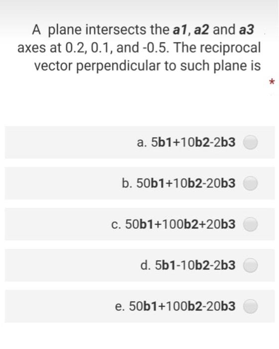 Solved A plane intersects the a1, a2 and a3 axes at 0.2, | Chegg.com