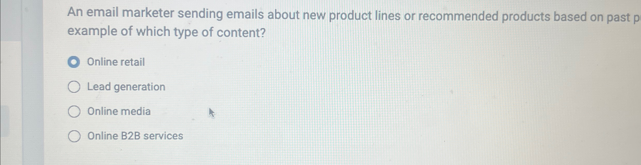Solved An email marketer sending emails about new product | Chegg.com