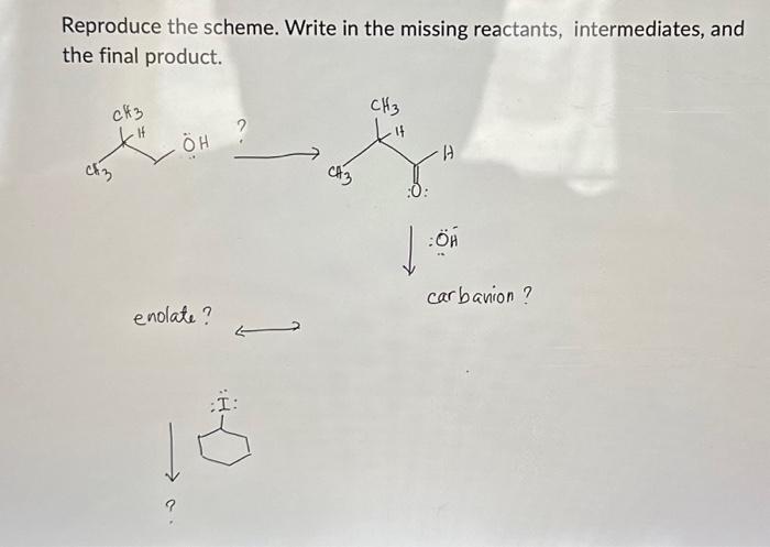 Solved Reproduce the scheme. Write in the missing reactants, | Chegg.com