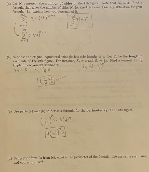 Solved In this problem you will consider a special fractal | Chegg.com