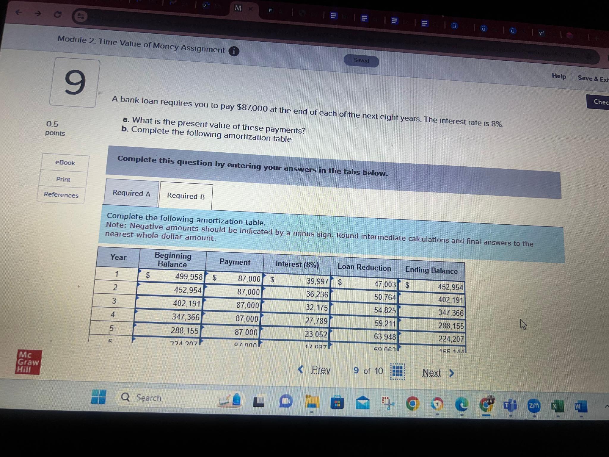 Solved Module 2- ﻿Time Value of Money Assignment iSirved9A | Chegg.com