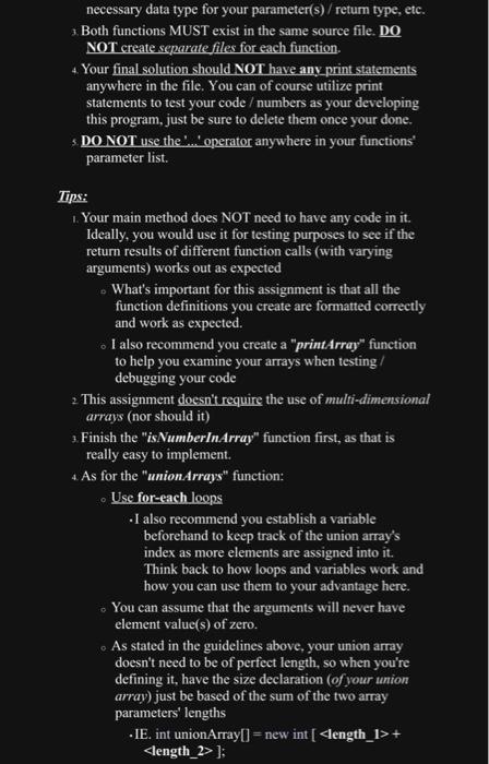 Solved Function 2-unionArrays: Given two integer array | Chegg.com