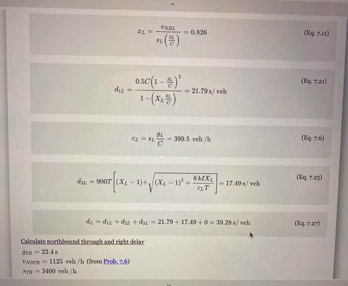 Level of Service • Delay Thresholds (Table 7.4) LOS | Chegg.com