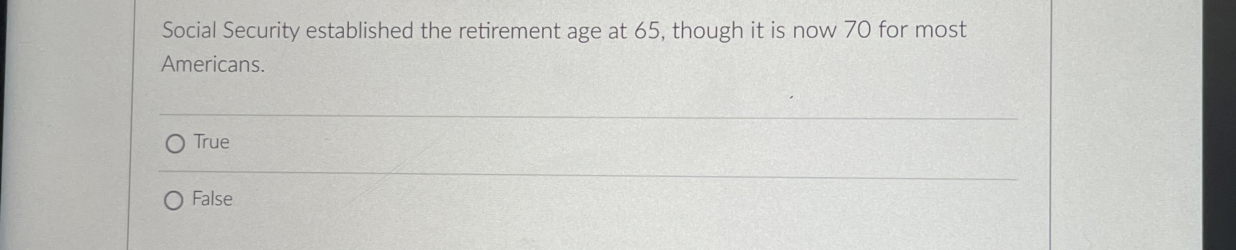 Solved Social Security established the retirement age at | Chegg.com