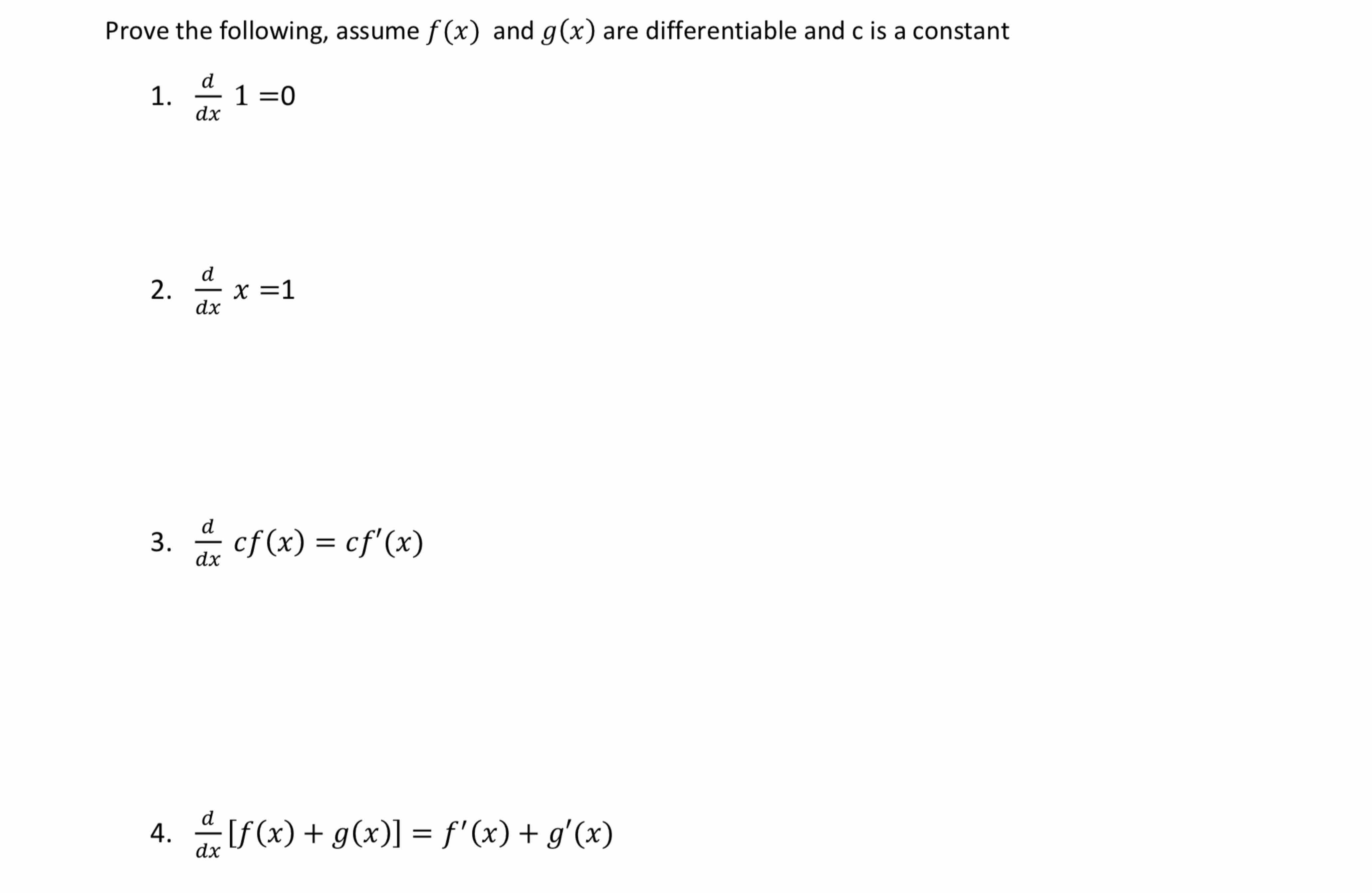 Solved Prove the following, assume f(x) ﻿and g(x) ﻿are | Chegg.com