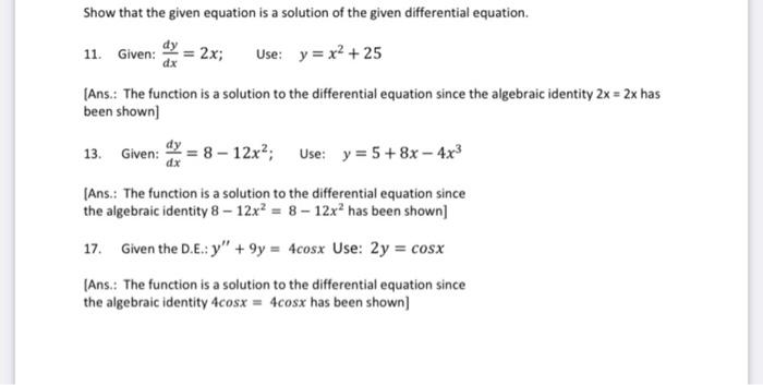 Solved Determine whether the given equation is the GENERAL | Chegg.com