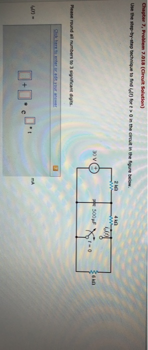 Solved Chapter 7. Problem 7.018 (Circuit Solution) Use the | Chegg.com