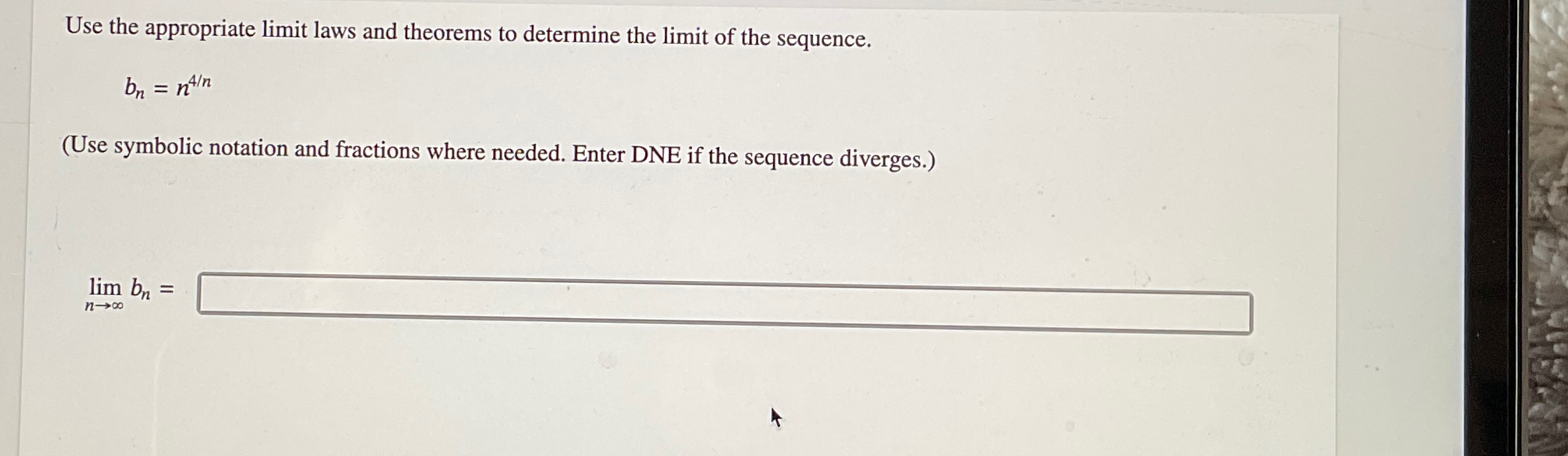 Solved Use the appropriate limit laws and theorems to | Chegg.com