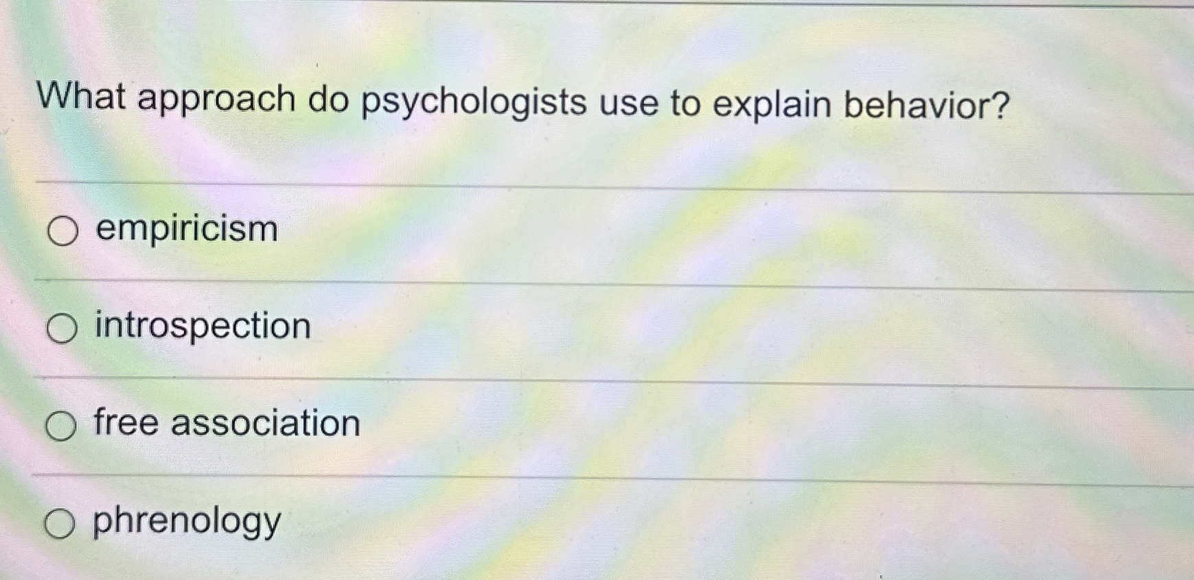 Solved What approach do psychologists use to explain | Chegg.com