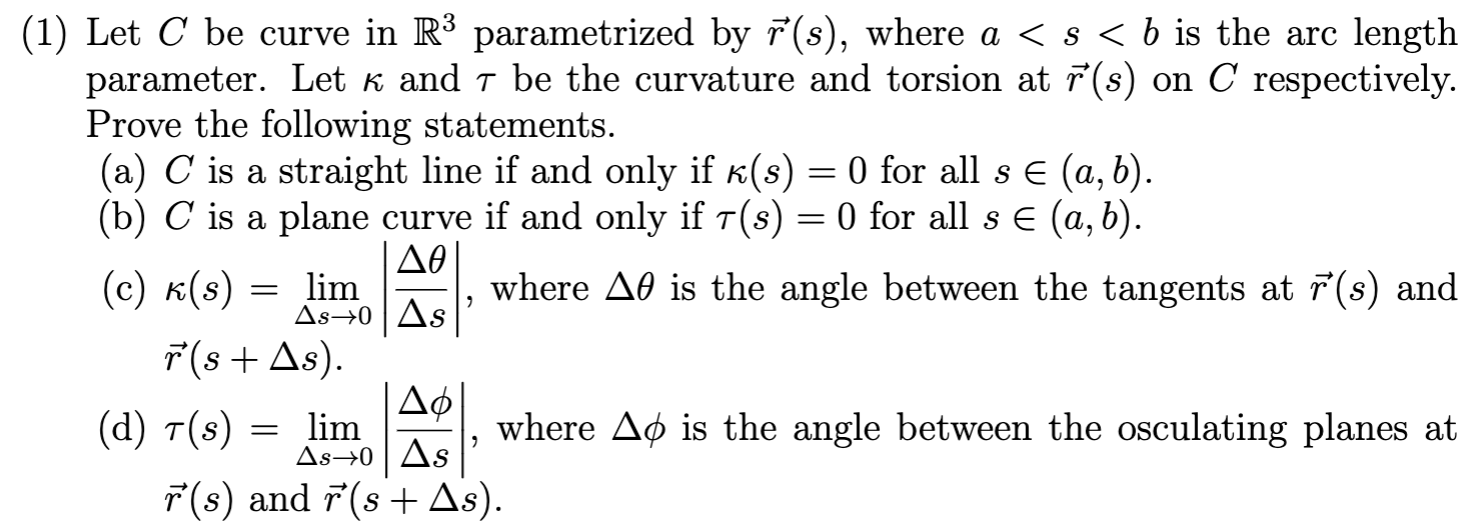 Solved (1) ﻿Let C ﻿be curve in R3 ﻿parametrized by | Chegg.com