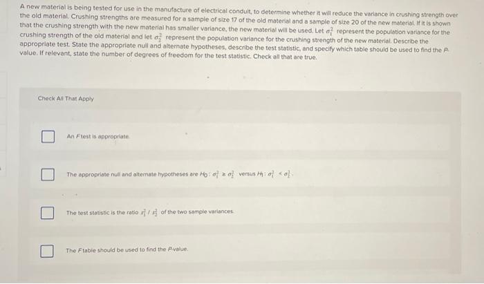 Solved A new material is being tested for use in the | Chegg.com
