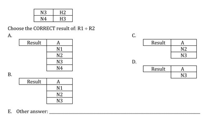 Solved 6. Given two relations R1 and R2 :Choose the CORRECT | Chegg.com