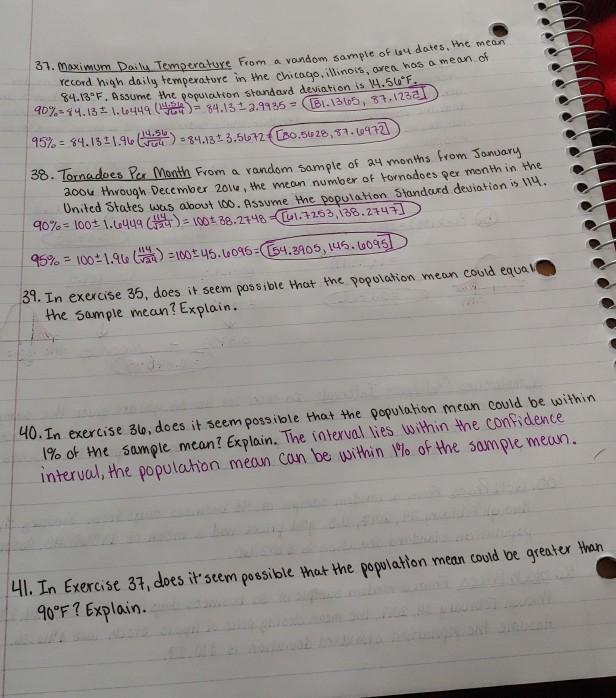 Solved Constructing Confidence Intervals In exercises 36-38, | Chegg.com