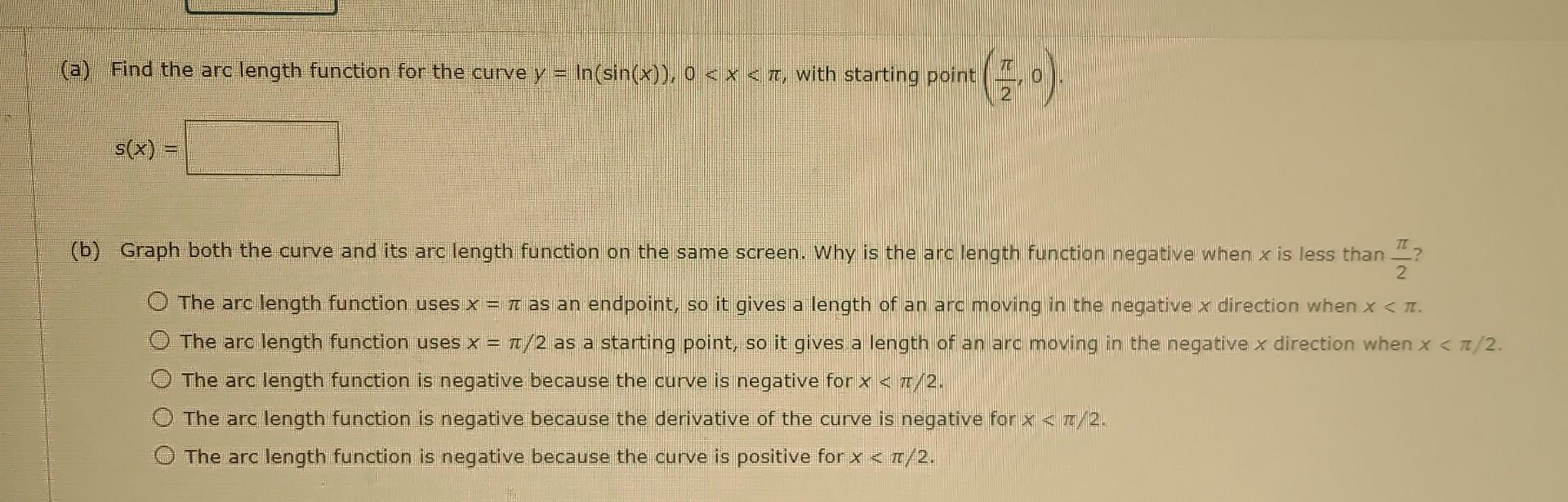 Solved (a) Find the arc length function for the curve | Chegg.com