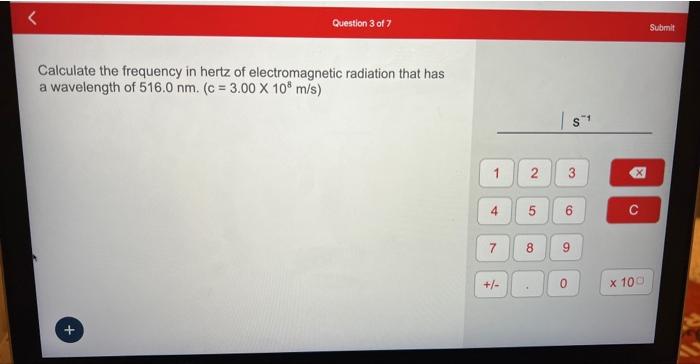Solved Calculate the frequency in hertz of electromagnetic | Chegg.com