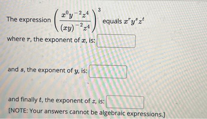Solved xºy-224 (xy) - 224 where r, the exponent of x, is: | Chegg.com