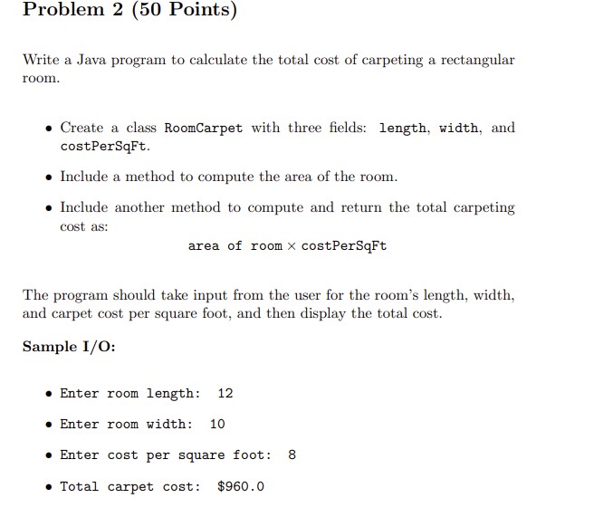 Solved Write a Java program that performs and follows these | Chegg.com
