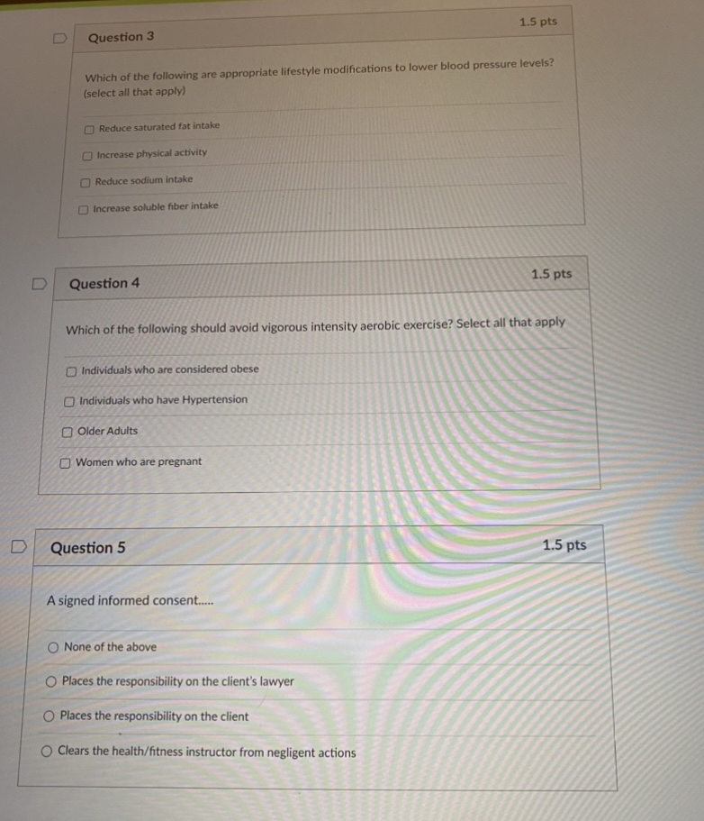 Solved Question 31.5ptsWhich of the following are | Chegg.com