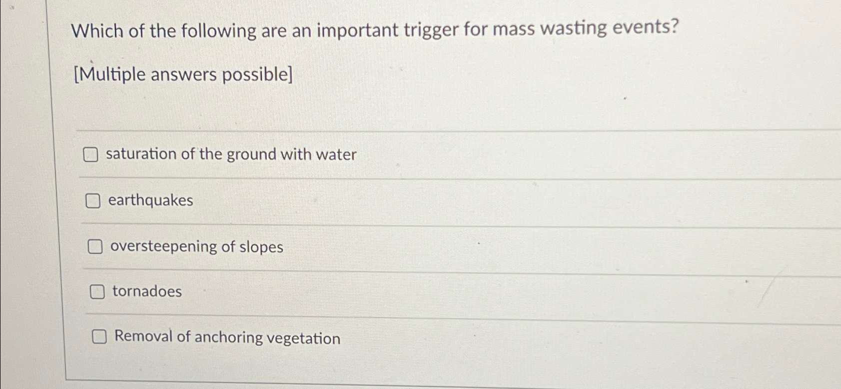 Solved Which of the following are an important trigger for | Chegg.com