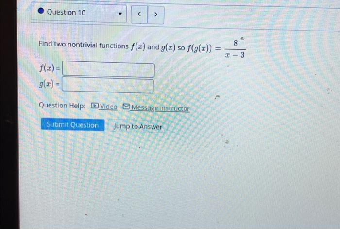 Solved Find two nontrivial functions f(x) and g(x) so | Chegg.com