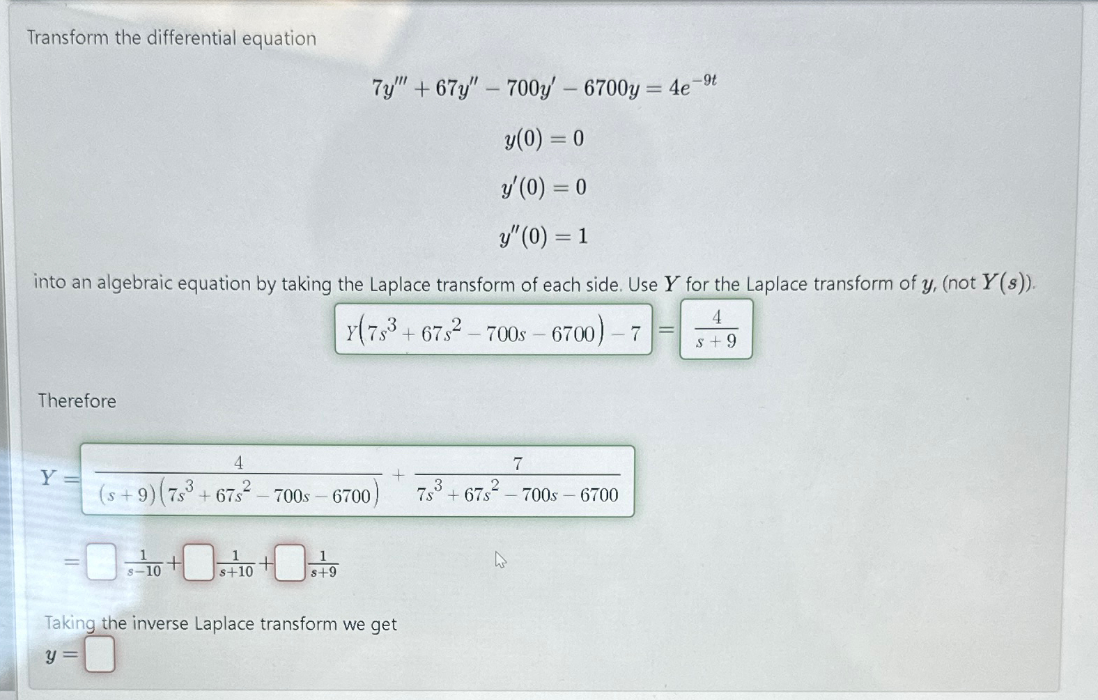 Solved Transform the differential | Chegg.com