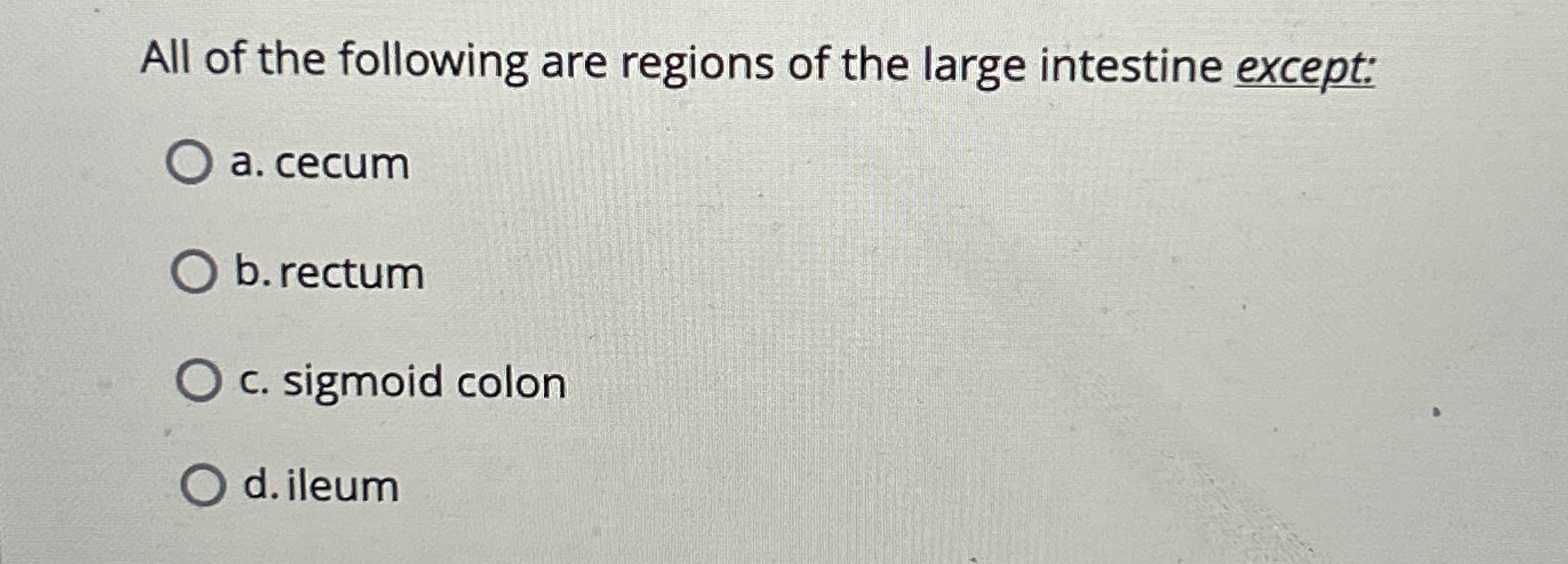 Solved All of the following are regions of the large | Chegg.com