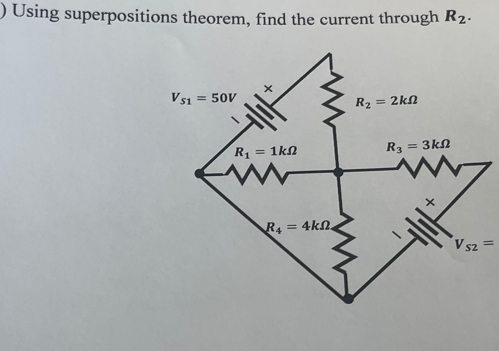 Solved Using superpositions theorem, find the current | Chegg.com