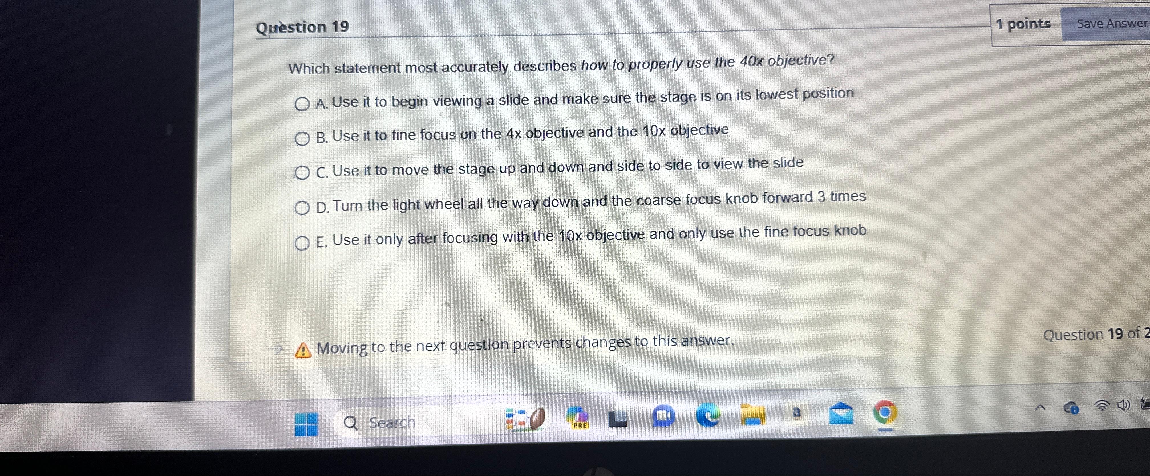 Solved Quèstion 191 ﻿pointsSave AnswerWhich statement most | Chegg.com