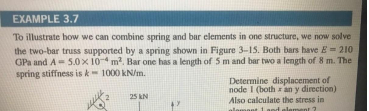 Solved To illustrate how we can combine spring and bar | Chegg.com