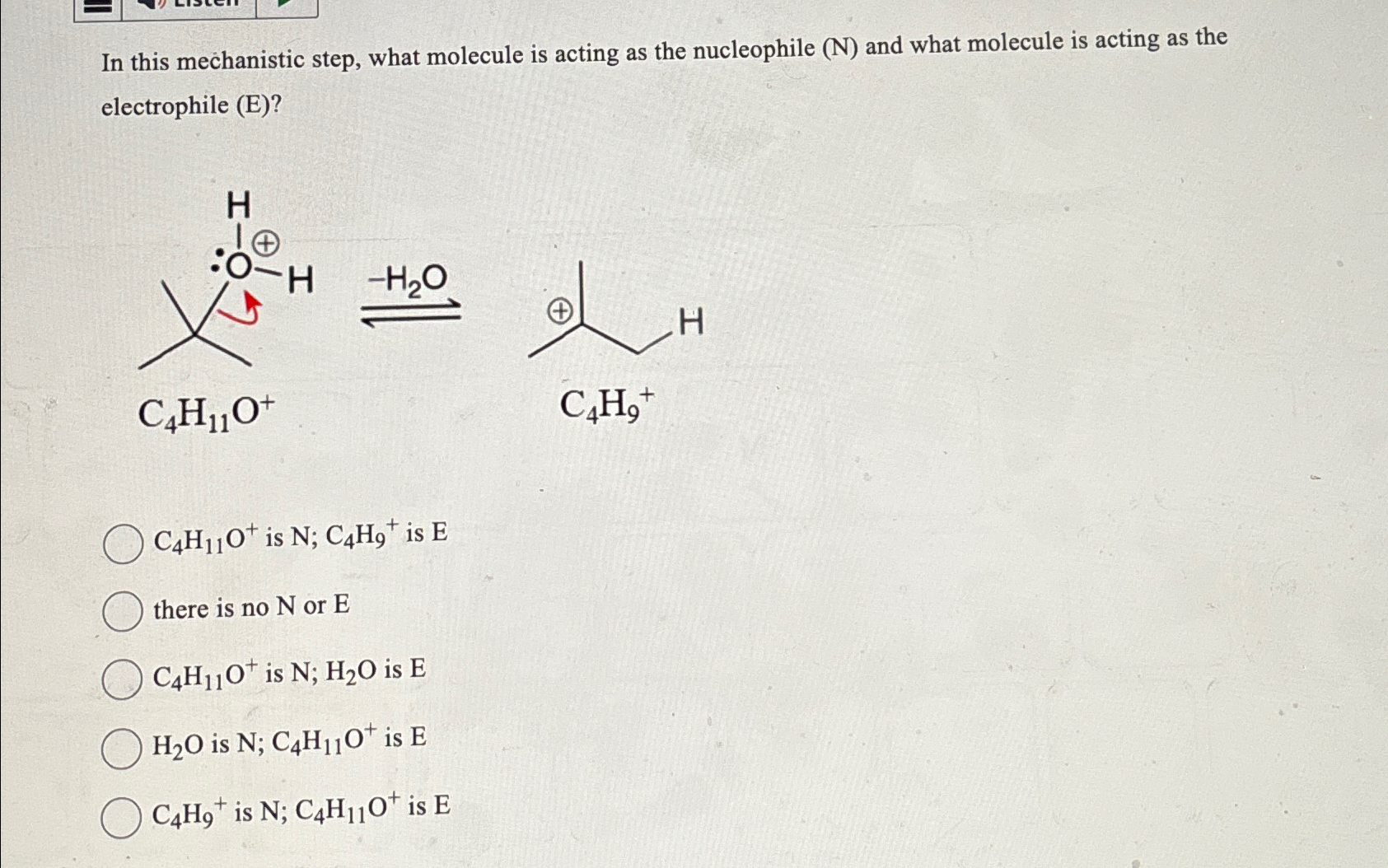Solved In this mechanistic step, what molecule is acting as | Chegg.com