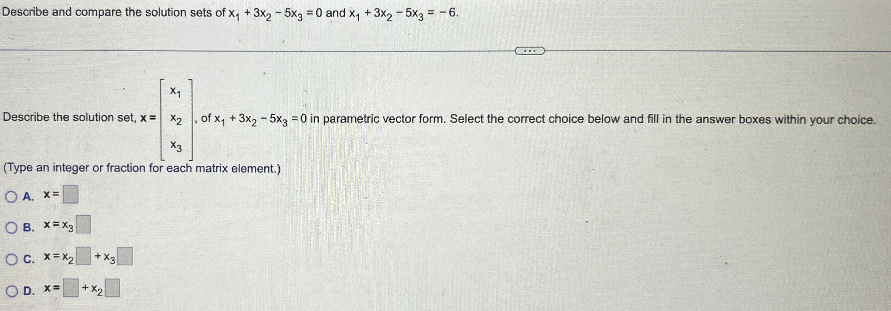 Solved Describe and compare the solution sets of | Chegg.com