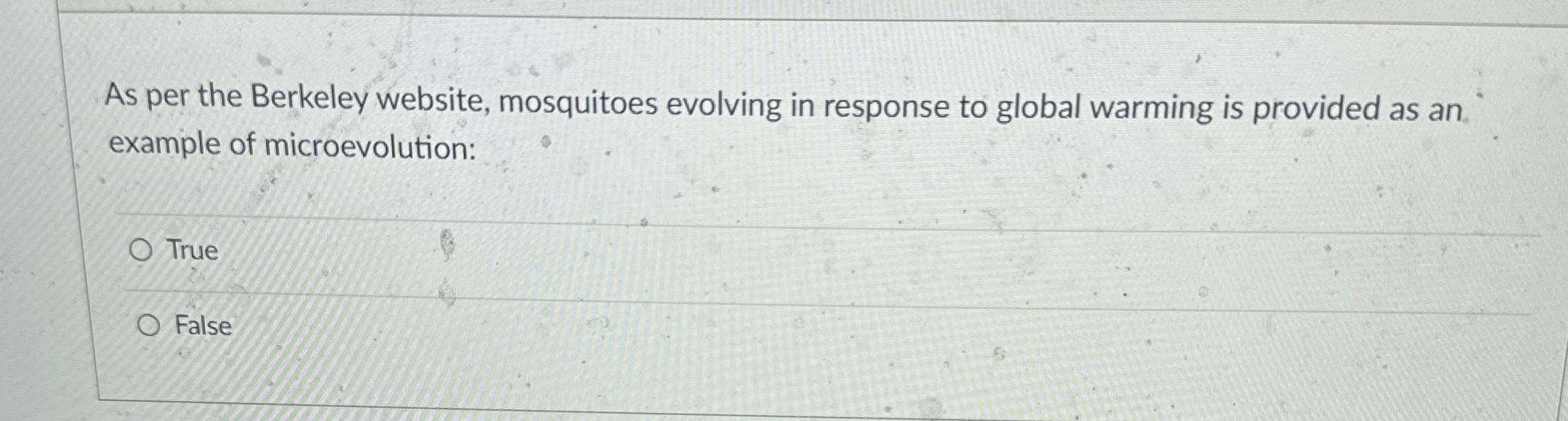 Solved As per the Berkeley website, mosquitoes evolving in | Chegg.com