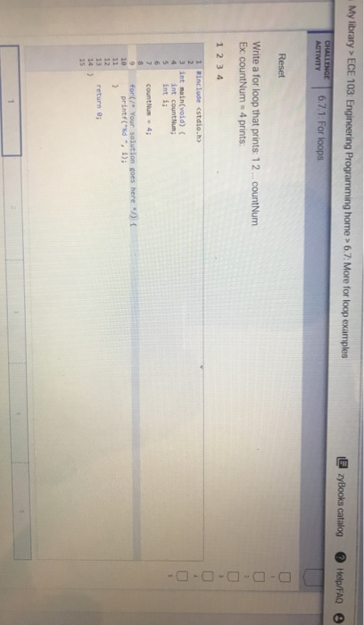 Solved My library > ECE 103: Engineering Programming home > | Chegg.com