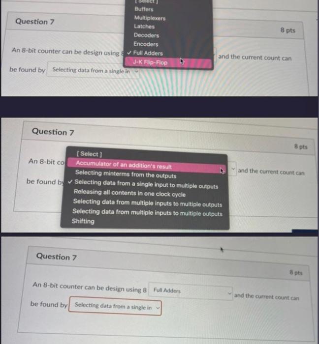 Solved Question 7 An 8-bit cc and the current count can be | Chegg.com
