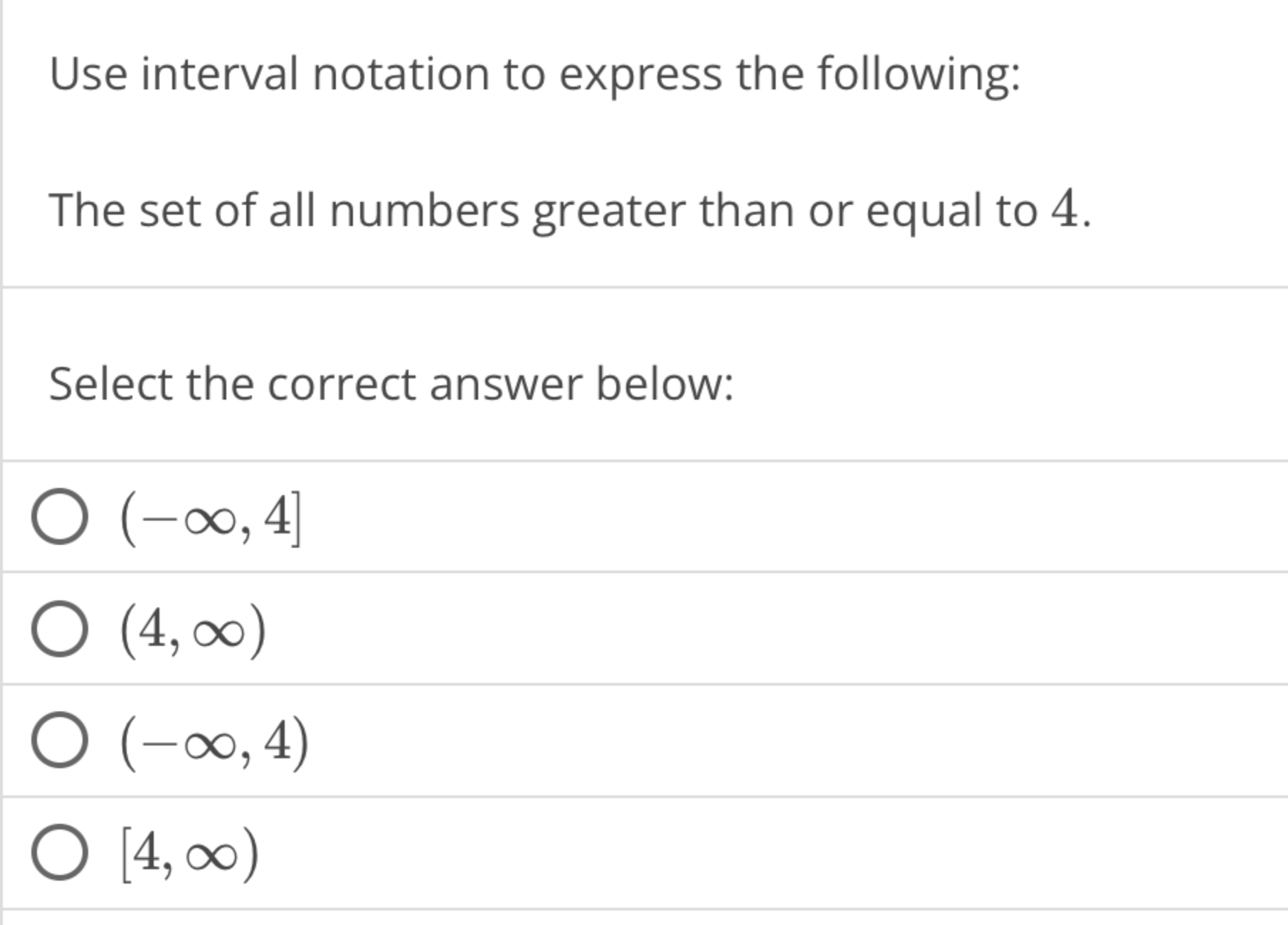 Solved Use interval notation to express the following:The | Chegg.com