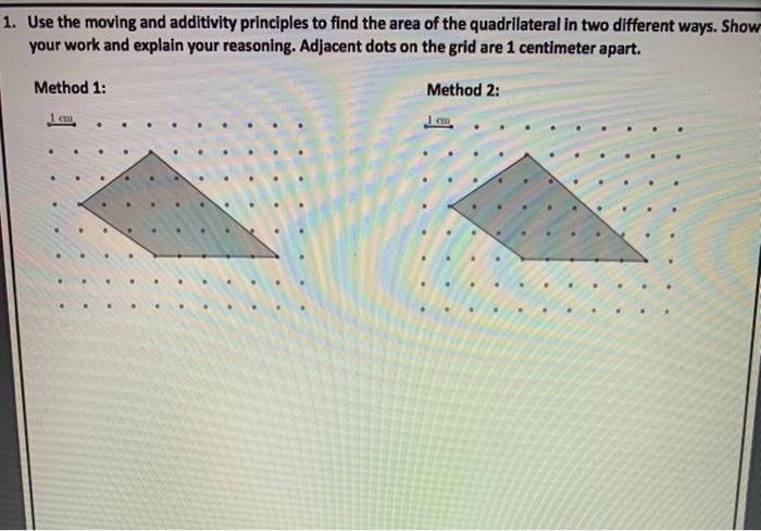Solved 1. Use the moving and additivity principles to find | Chegg.com