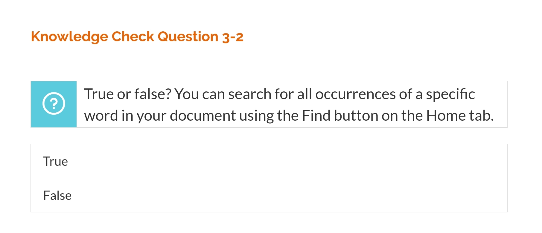 Solved Knowledge Check Question 3-2 ﻿True or false? You can | Chegg.com