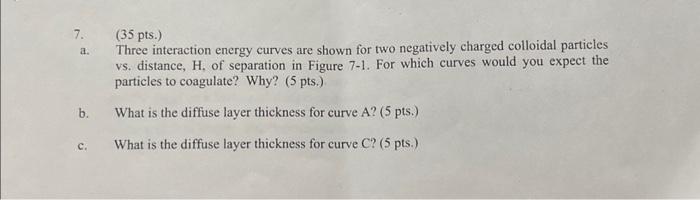 7. (35 pts.) a. Three interaction energy curves are | Chegg.com