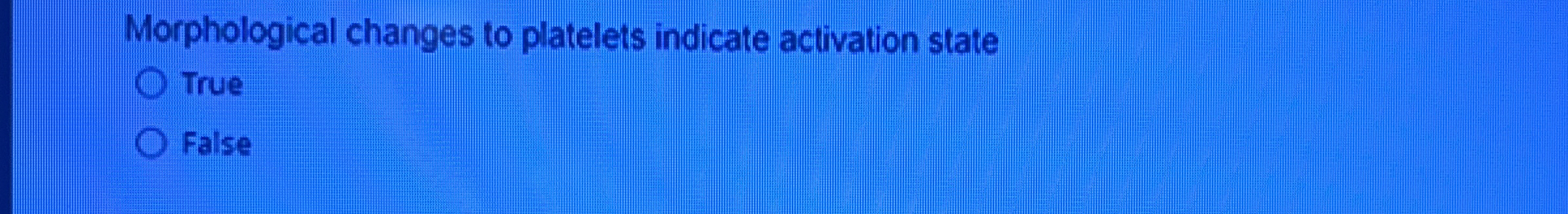 Solved Morphological changes to platelets indicate | Chegg.com