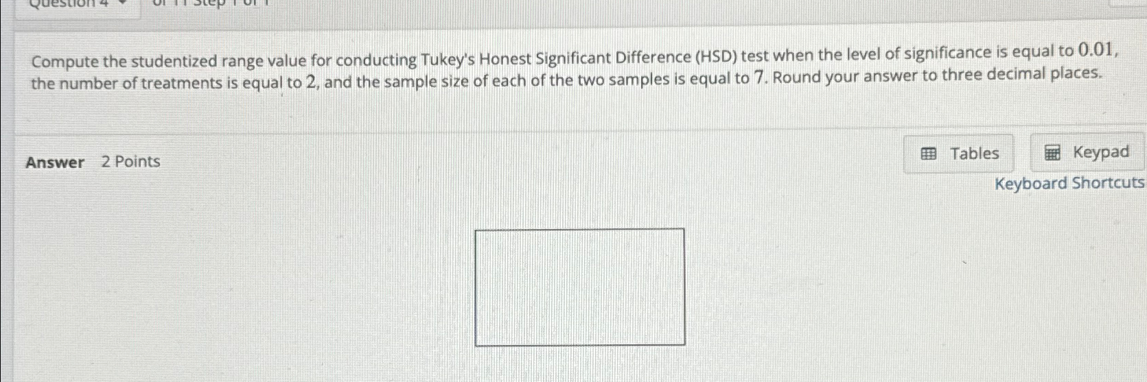 Solved Compute the studentized range value for conducting | Chegg.com