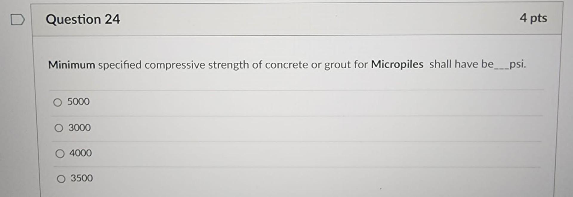 Solved Minimum specified compressive strength of concrete or | Chegg.com