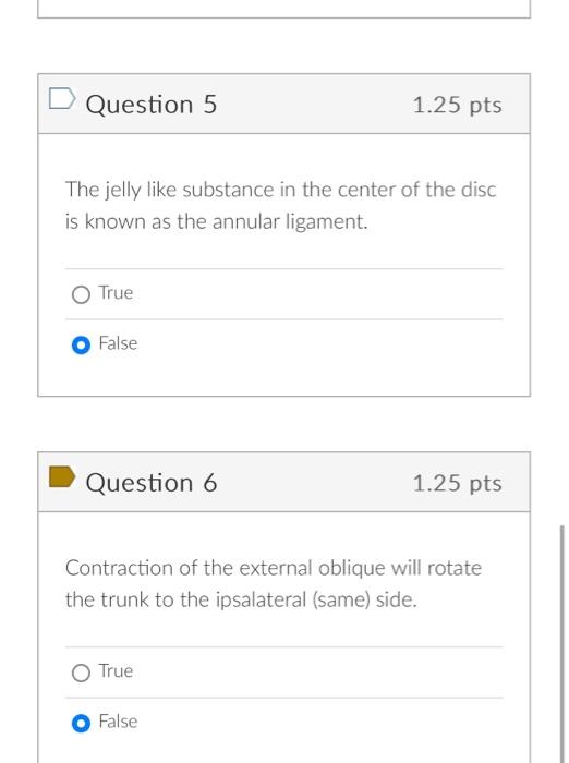 Solved The jelly like substance in the center of the disc is | Chegg.com