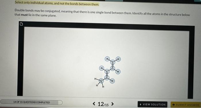 Solved Select only individual atoms, and not the bonds | Chegg.com