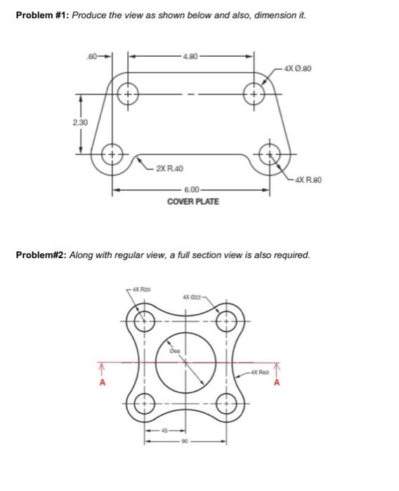 Solved (2D CAD Exercises) General Instructions: Read the | Chegg.com