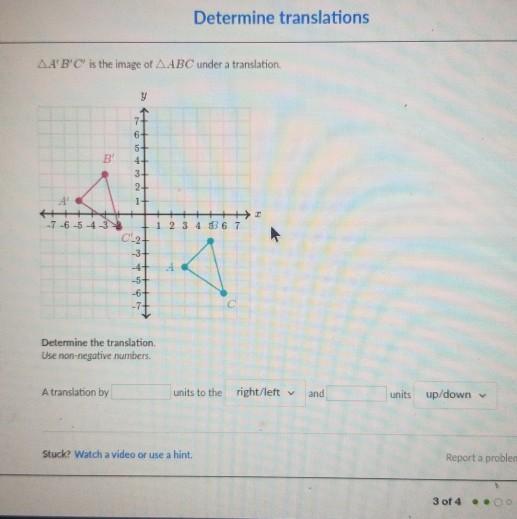 Solved Determine translations AA'B'C' is the image of AABC | Chegg.com